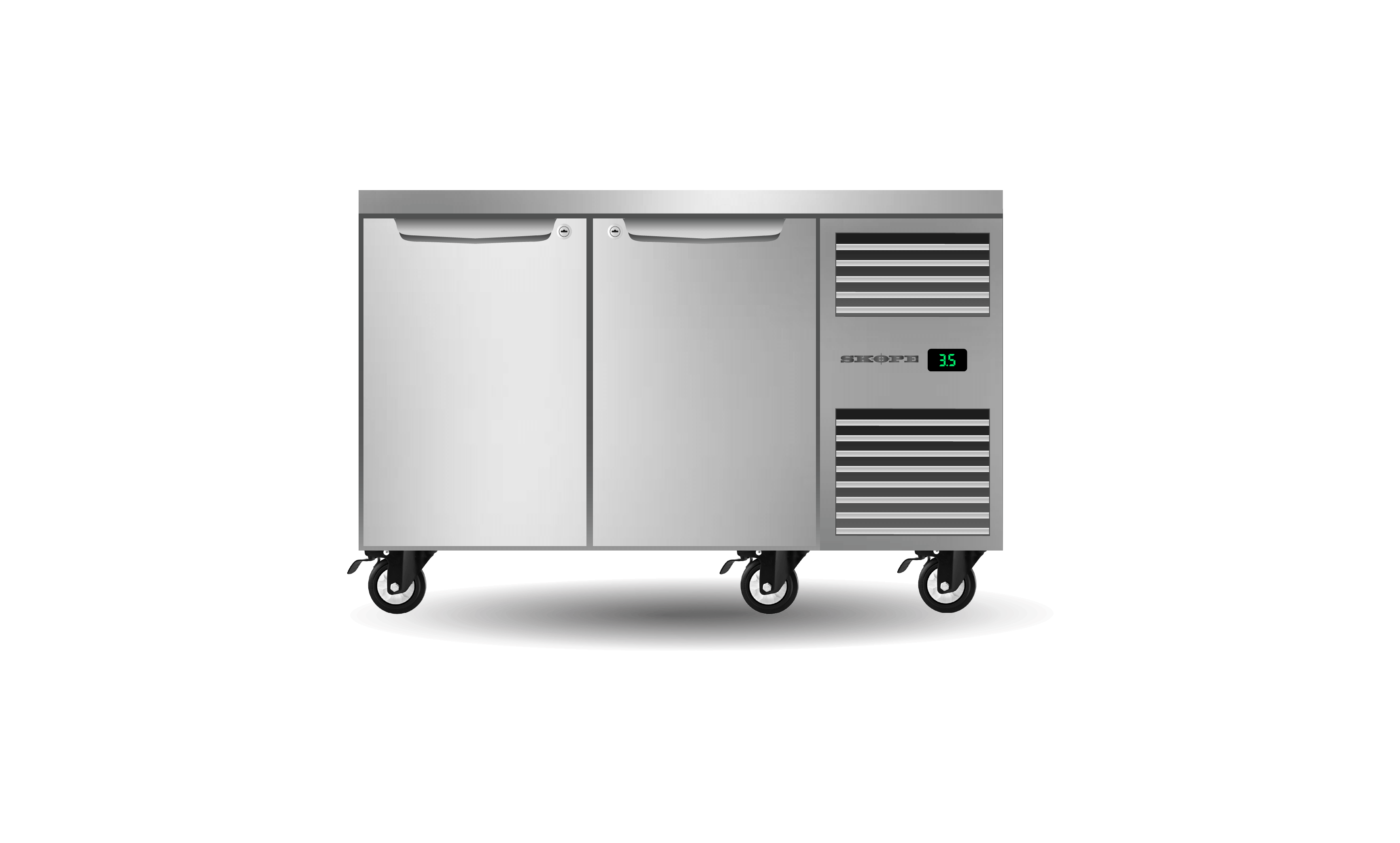 Two Solid Door Underbench GN 1/1 Right Hand Fridge PG11.UBR.2.SD.RH ...