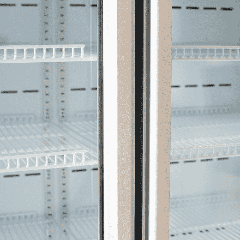 Upright Display Fridge - 960L - 2 Doors - Flat Glass - Cassette - Whit ...