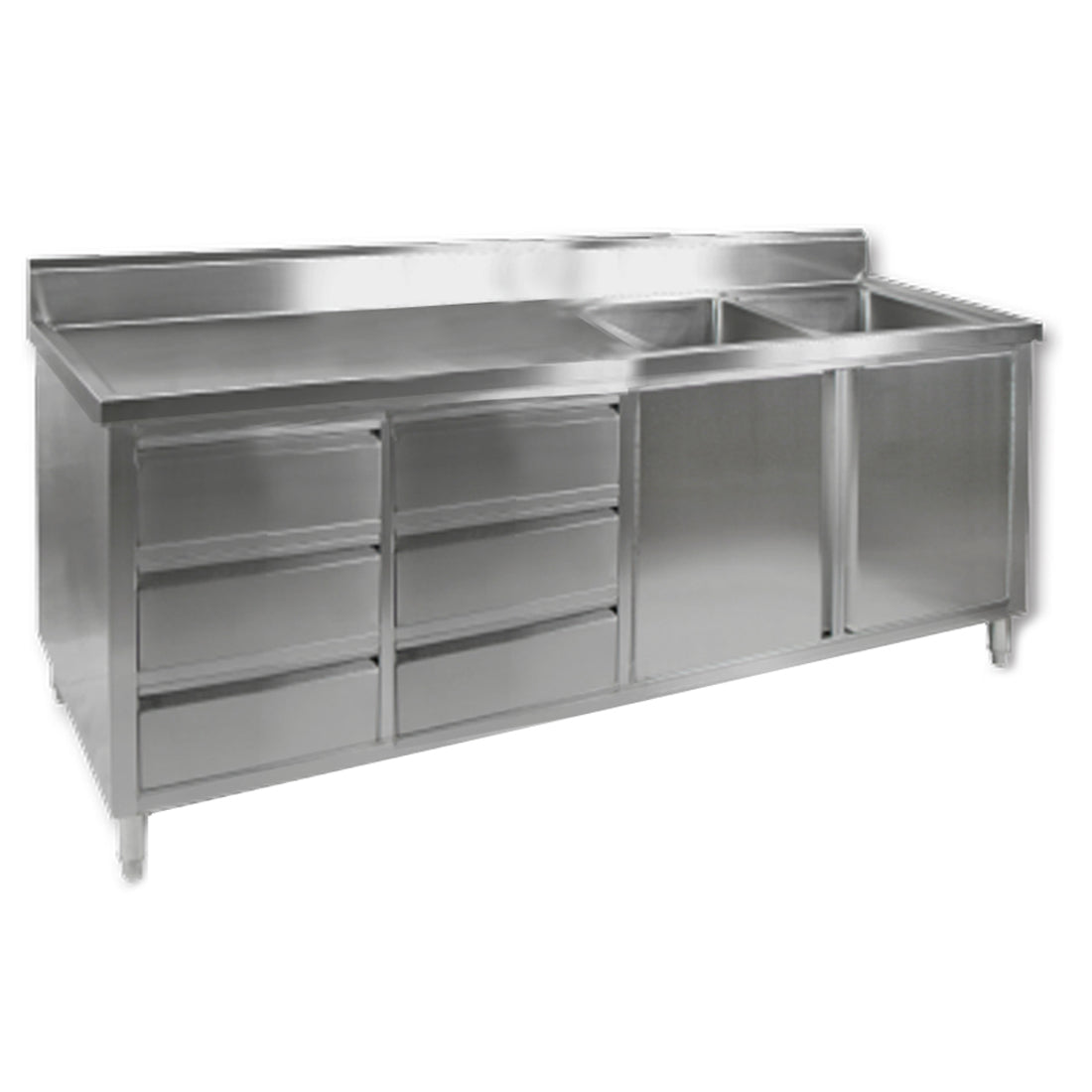 2NDs: KITCHEN TIDY CABINET WITH DOUBLE RIGHT SINKS - DSC-2100R-H-NSW21 ...
