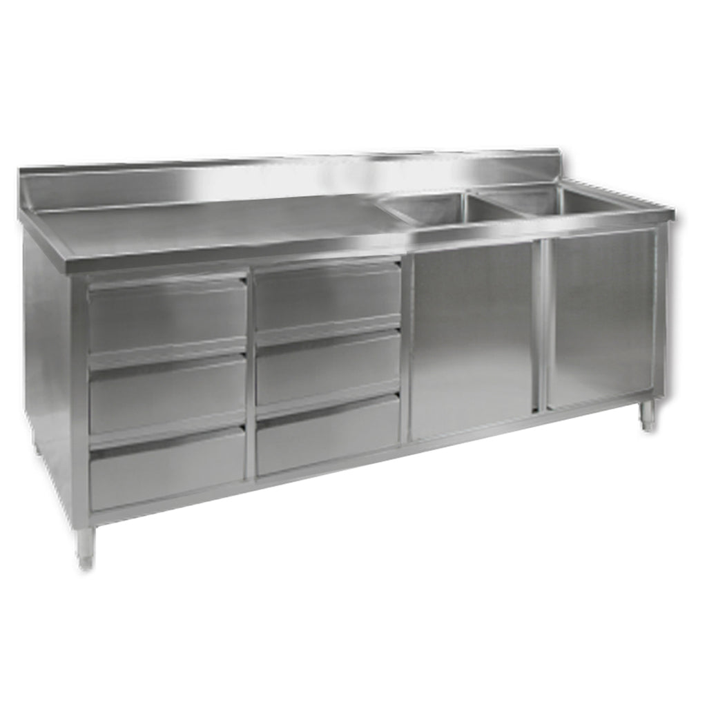 2NDs: KITCHEN TIDY CABINET WITH DOUBLE RIGHT SINKS - DSC-2100R-H-NSW21 ...