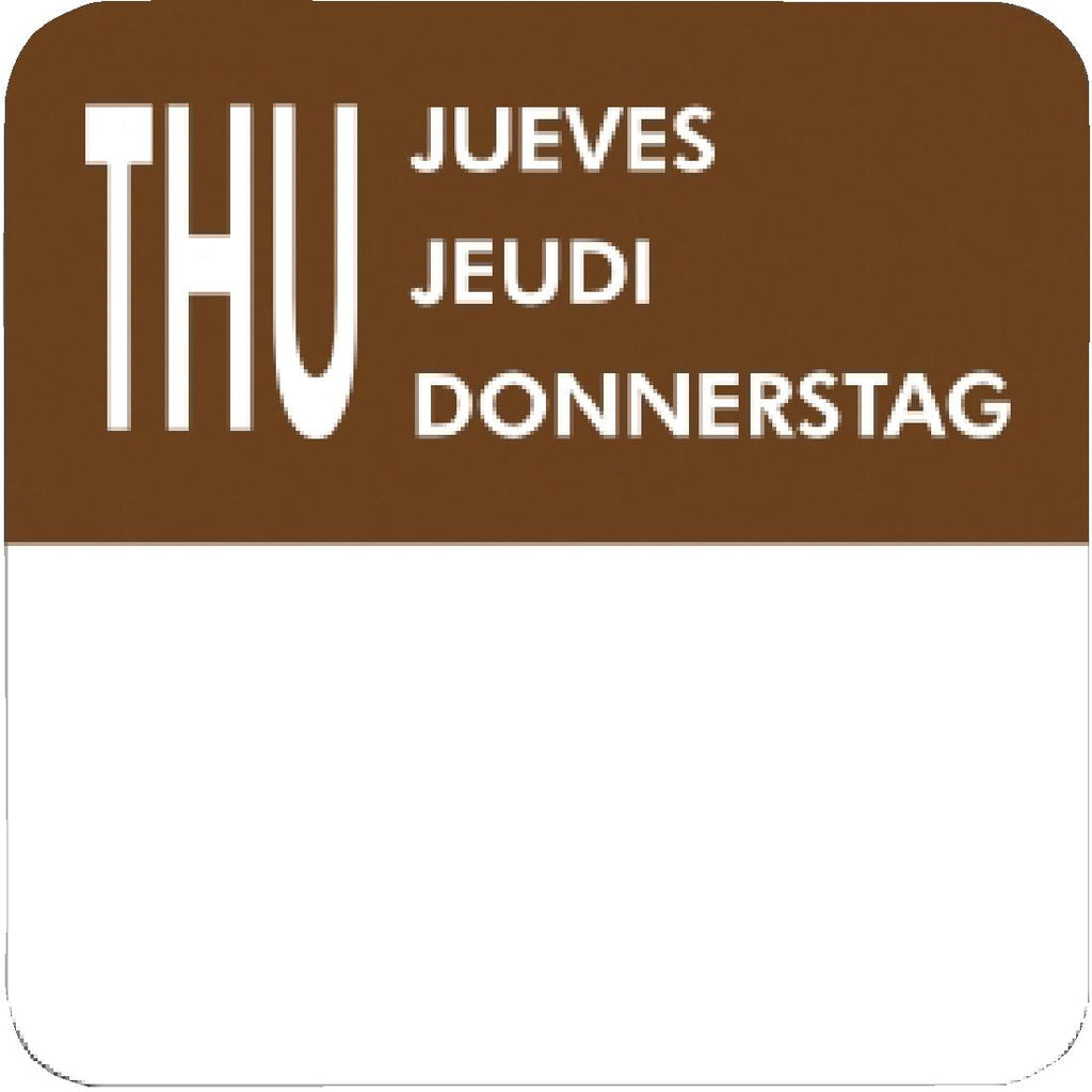 Vogue Set of Day of the Week Colour Coded Food Labels – Newhand Equipment