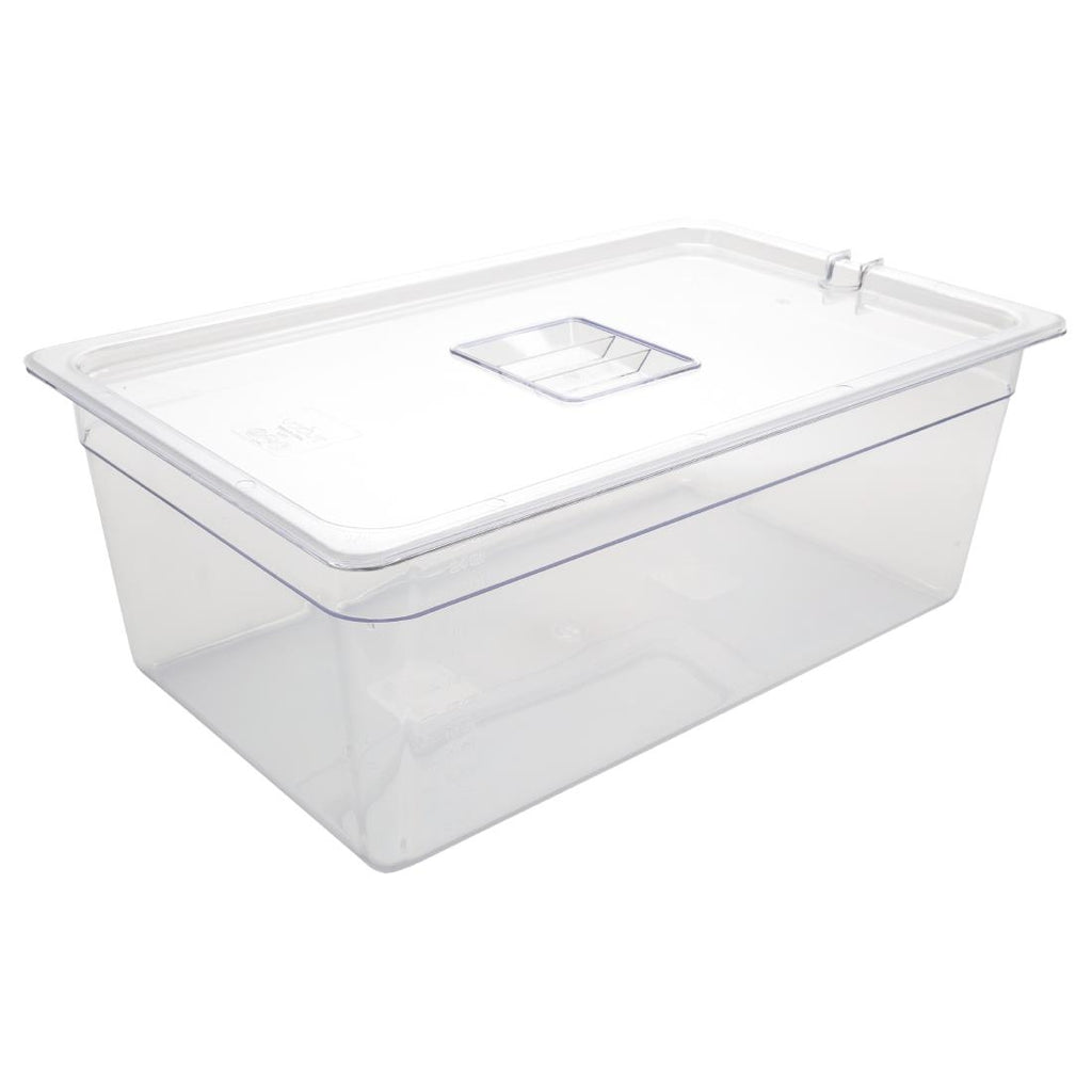 Vogue Container 200mm Clear & Lid Polycarbonate - GN 1/1 – Newhand ...